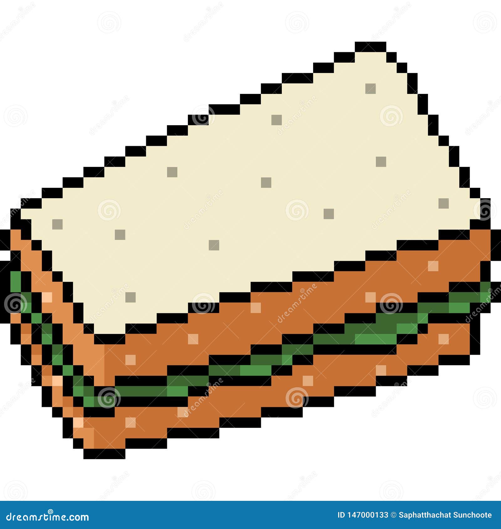 Vector pixel art sandwich stock vector. Illustration of breakfast ...