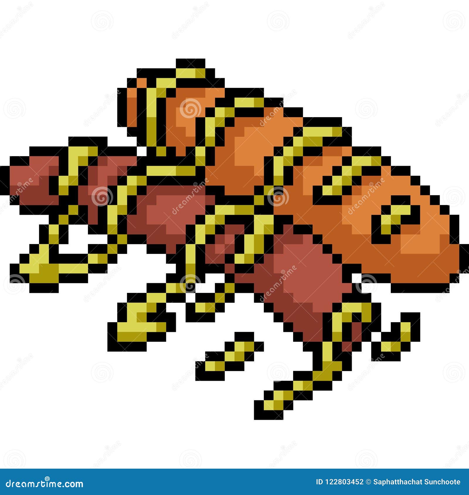 Egg And Sausage Pixel Art Pattern Seamless. 8 Bit Fried Egg And Bacon ...