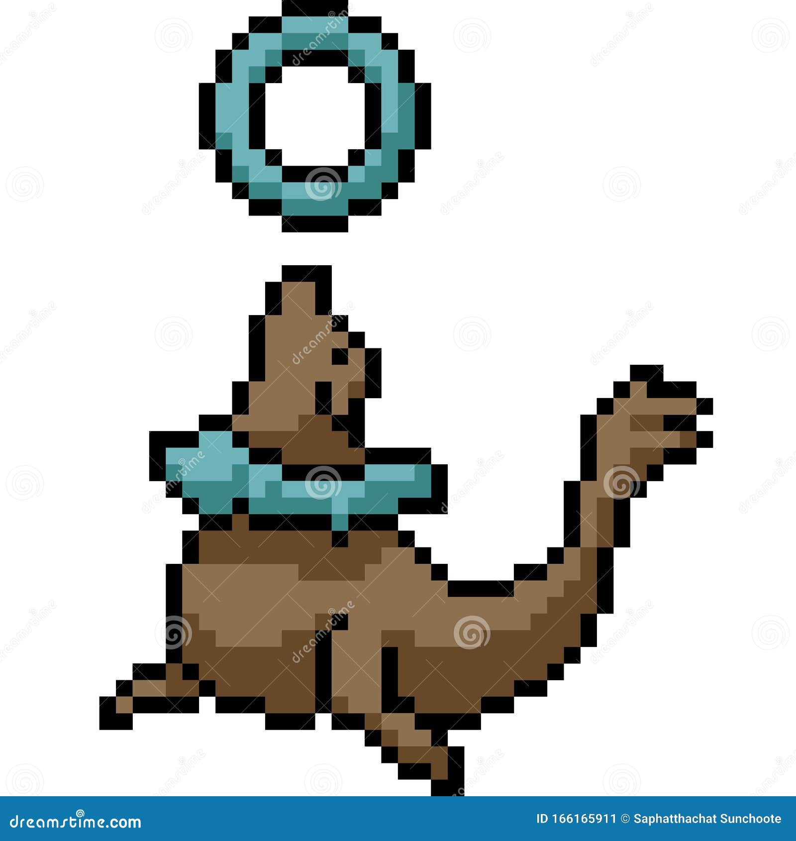 Vector pixel art seal stock vector. Illustration of white - 166165911