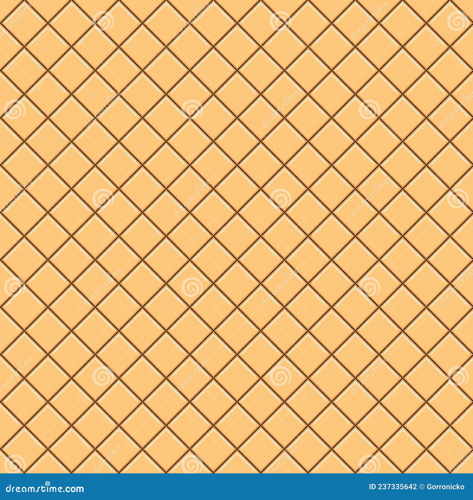 Vector Pixel Art Seamless Pattern of Minimalistic Beige Rhomboid Tile ...