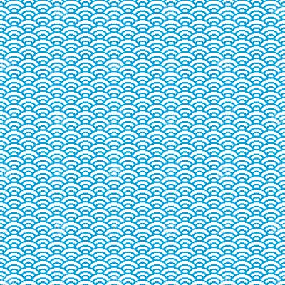 Vector Pixel Art Seamless Pattern of Minimalistic Blue Color Japanese ...