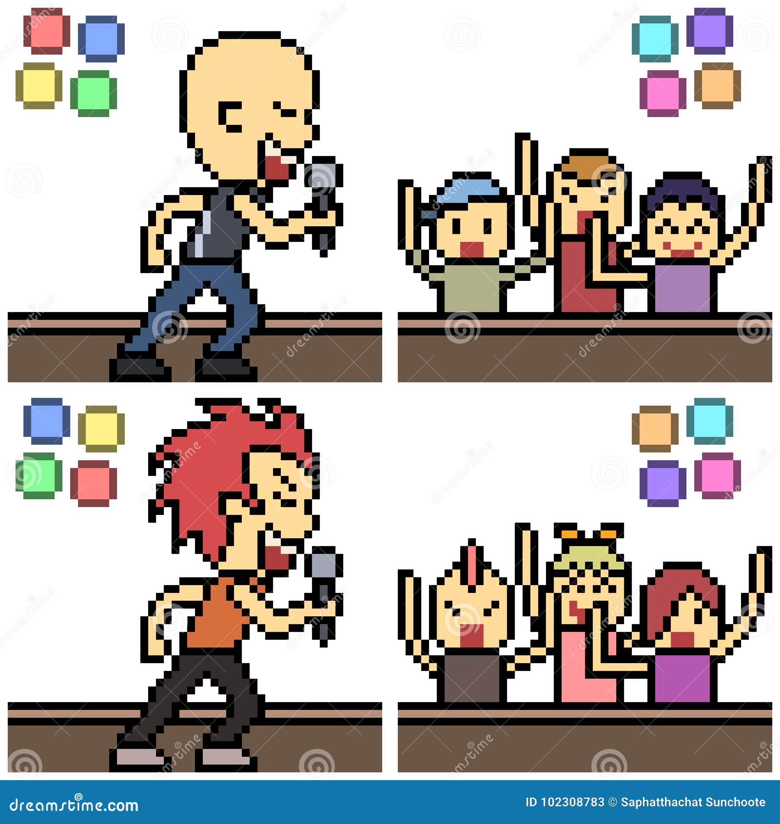 Pixel Art Stage Stock Illustrations – 351 Pixel Art Stage Stock ...