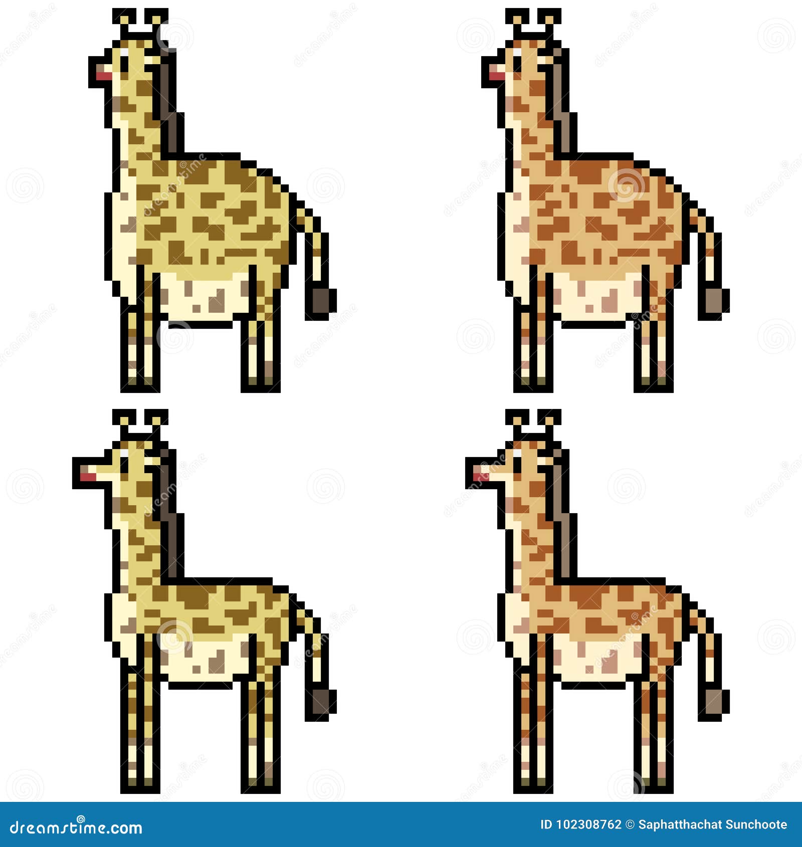 Vector Pixel Art Set Giraffe | CartoonDealer.com #102308762 Vector Pixel Art Set Giraffe | CartoonDealer.com #102308762