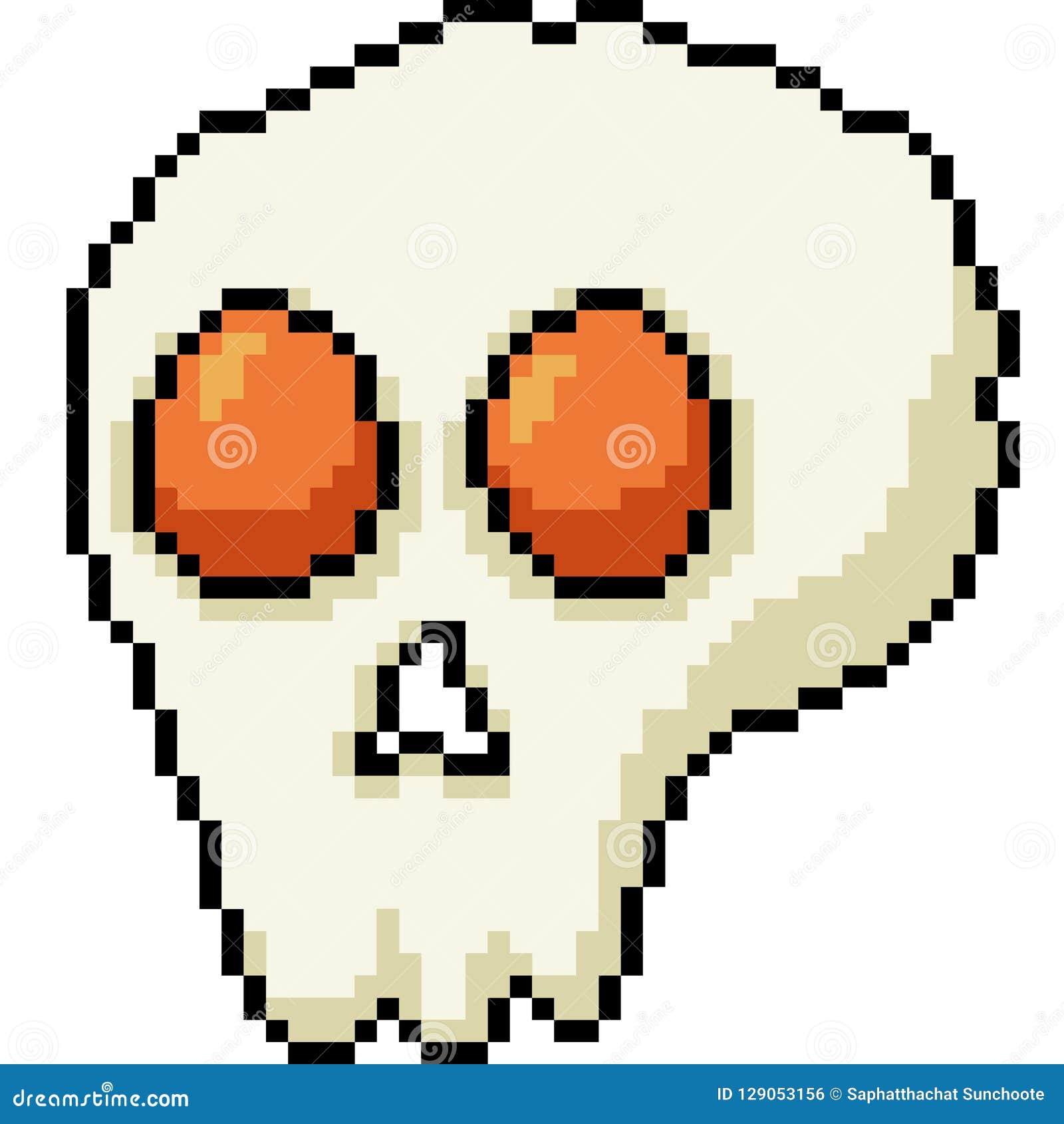 Skull Pixel Art Seamless Pattern. Head Of Skeleton Pixelated Background ...