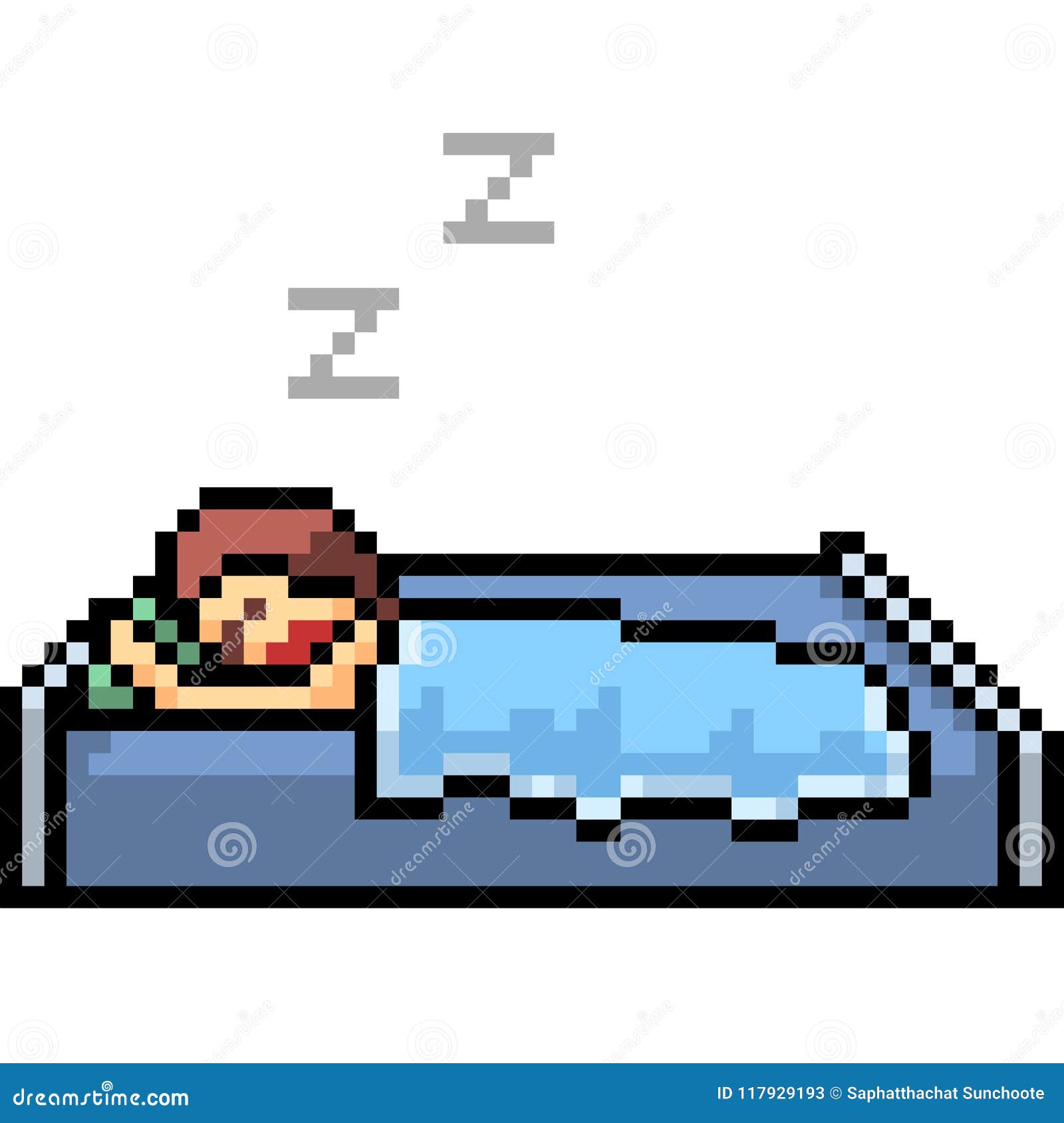 Vector Pixel Art Sleep Snore Stock Vector - Illustration of cute ...