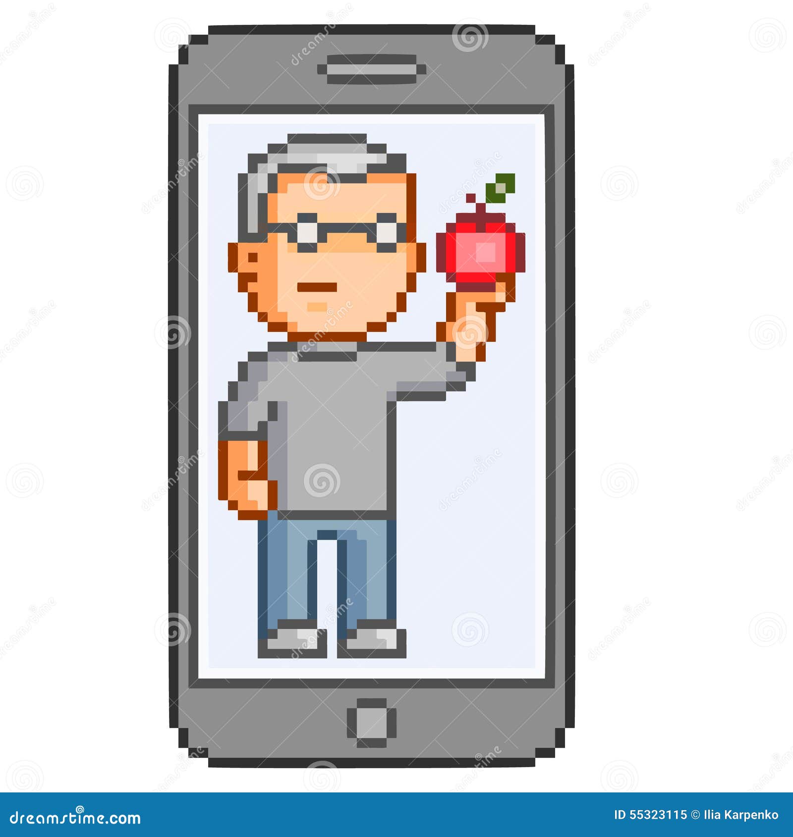 Vector Pixel Art Smart Phones Stock Vector - Illustration of game ...