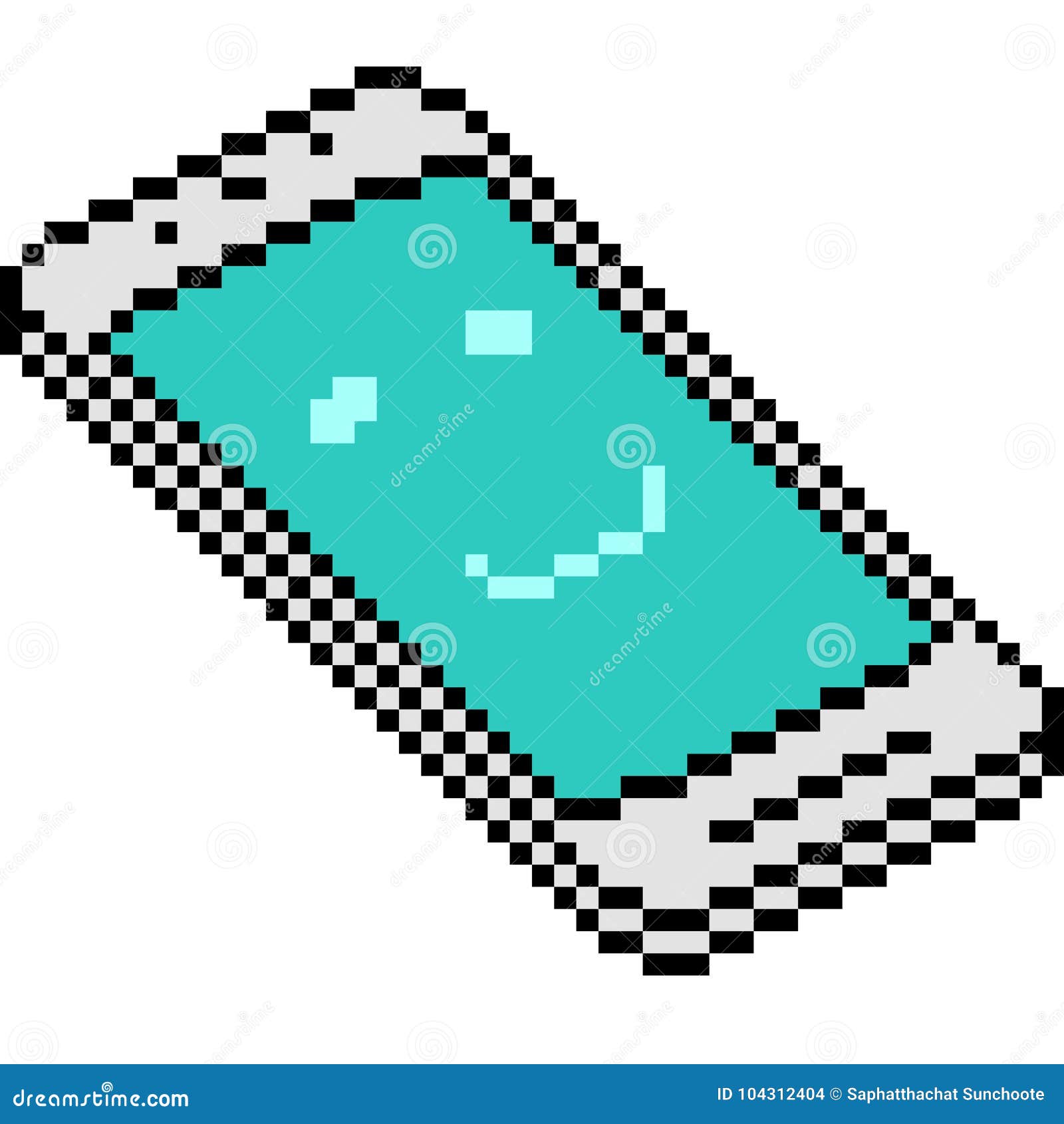 Vector Pixel Art Smartphone Stock Vector - Illustration of smartphone ...