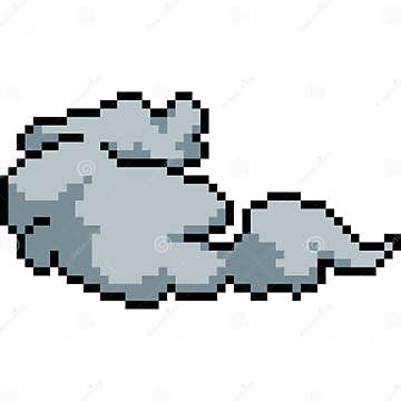 Vector Pixel Art Smoke Cloud Stock Vector - Illustration of icon ...