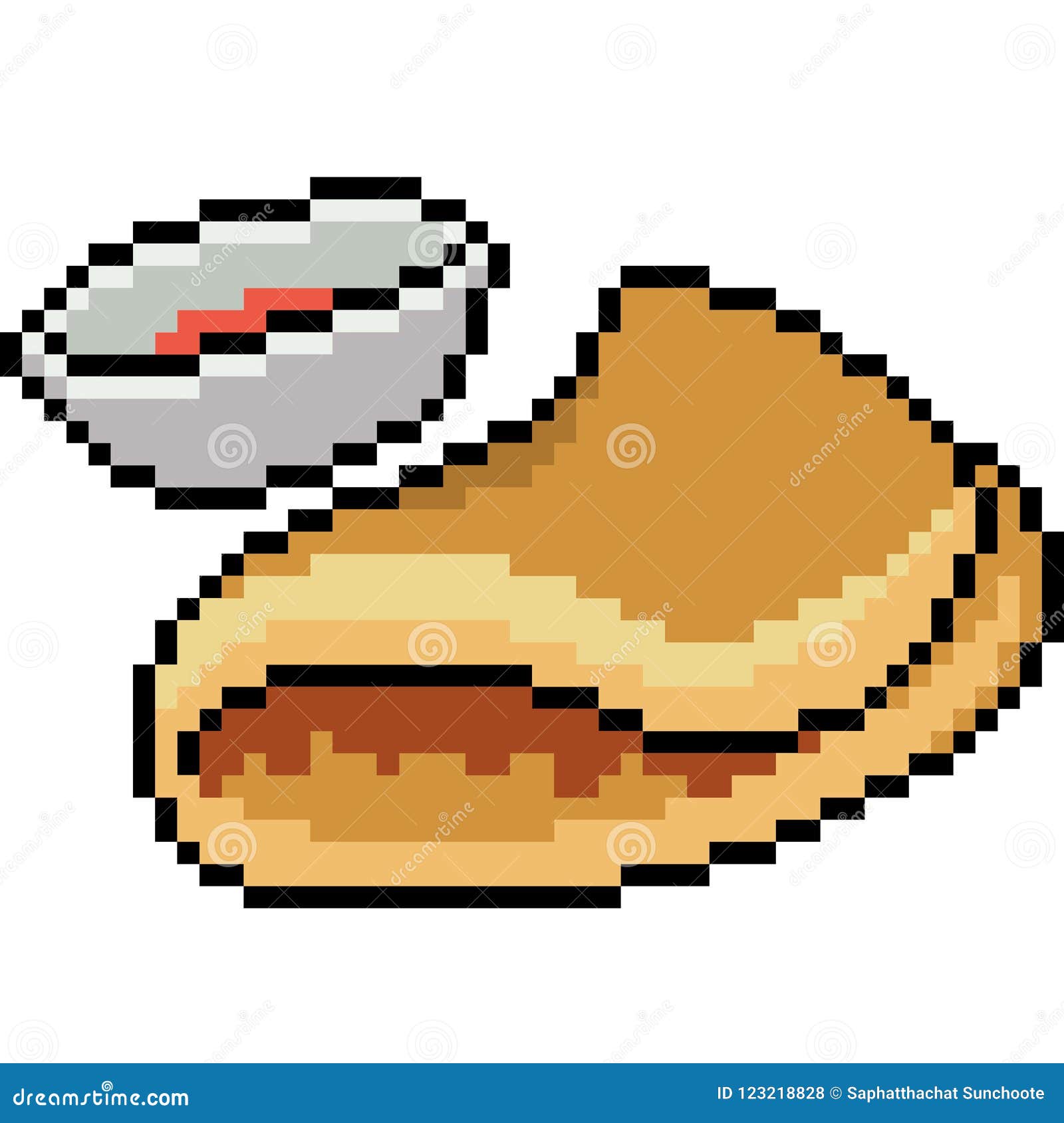 Vector pixel art snack set stock vector. Illustration of sauce - 123218828