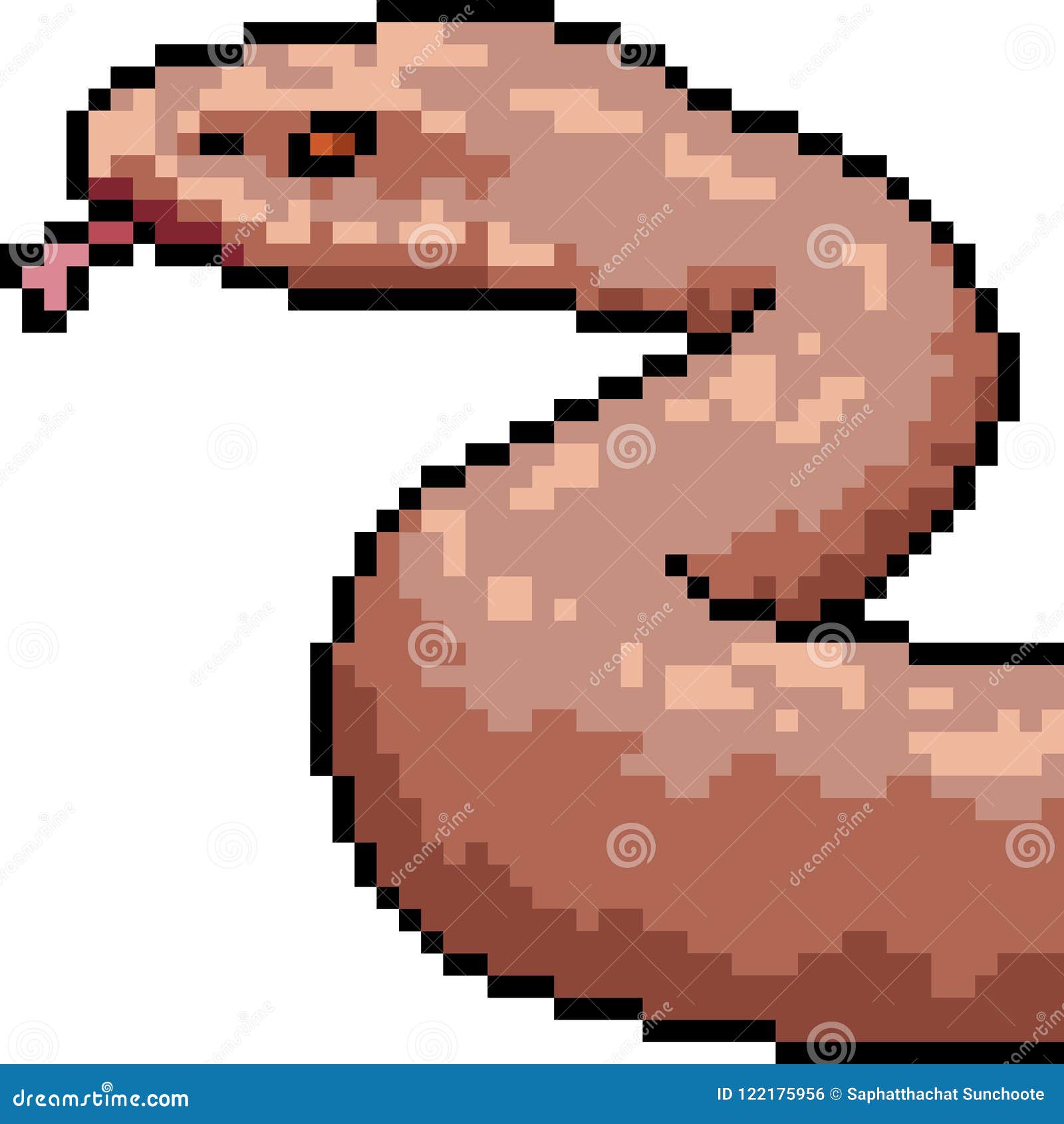 Vector pixel art snake stock vector. Illustration of cute - 122175956 Vector pixel art snake stock vector. Illustration of cute - 122175956