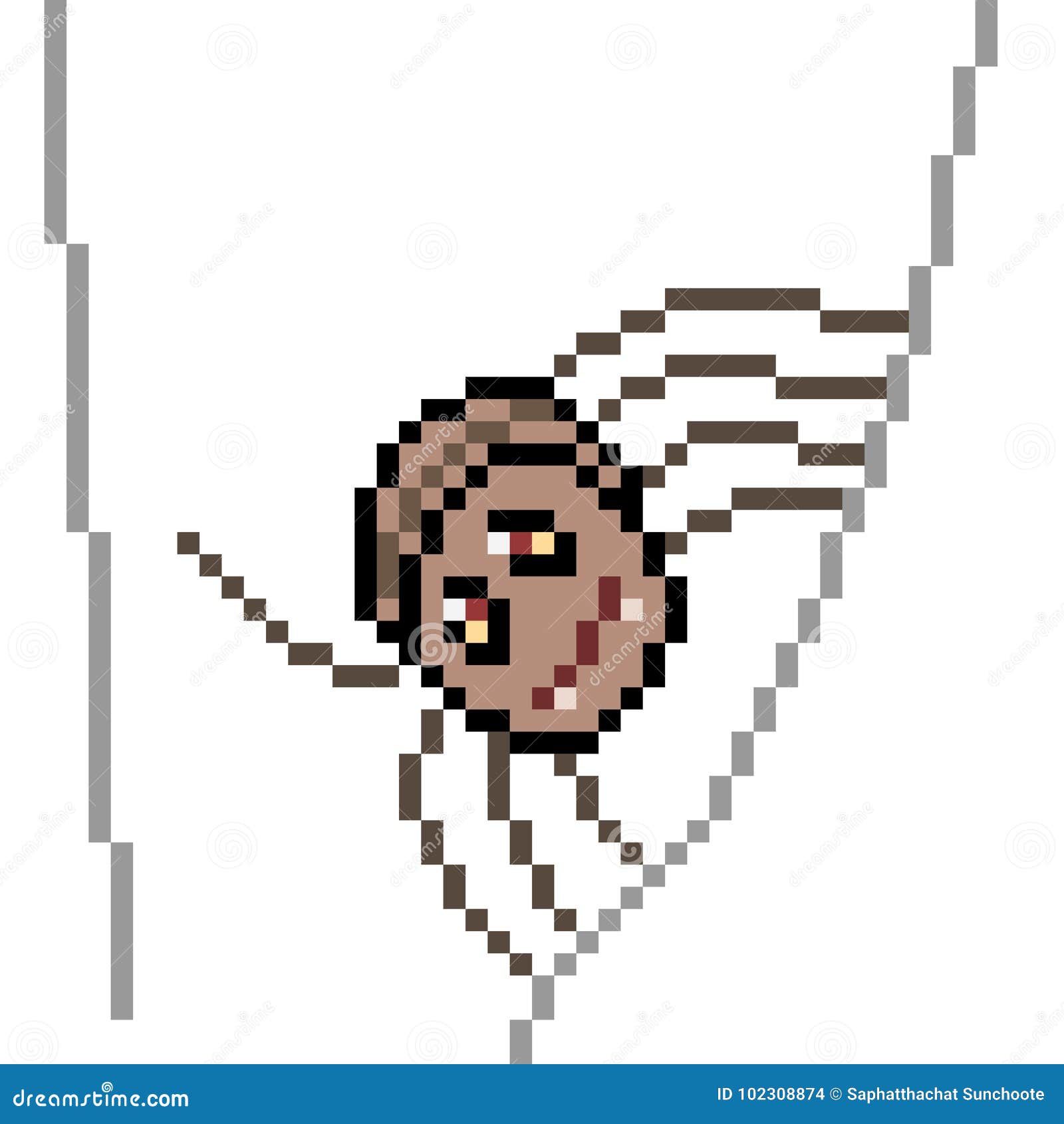 Vector pixel art spider stock vector. Illustration of spider - 102308874