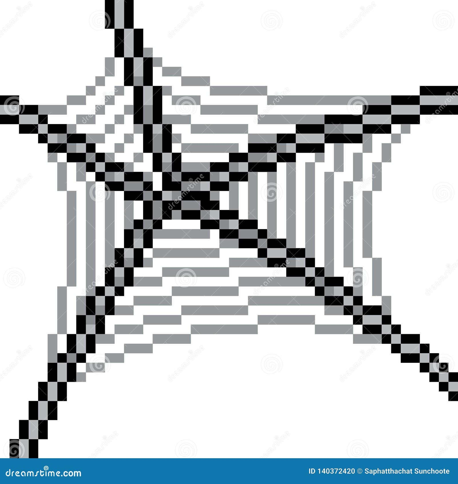Vector Pixel Art Spider Web Stock Vector - Illustration of icon ...