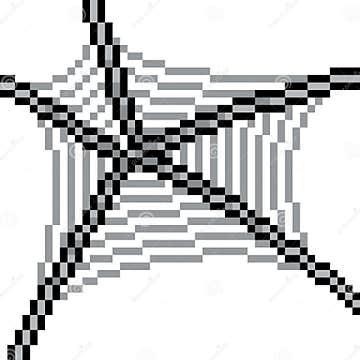 Vector Pixel Art Spider Web Stock Vector - Illustration of icon ...