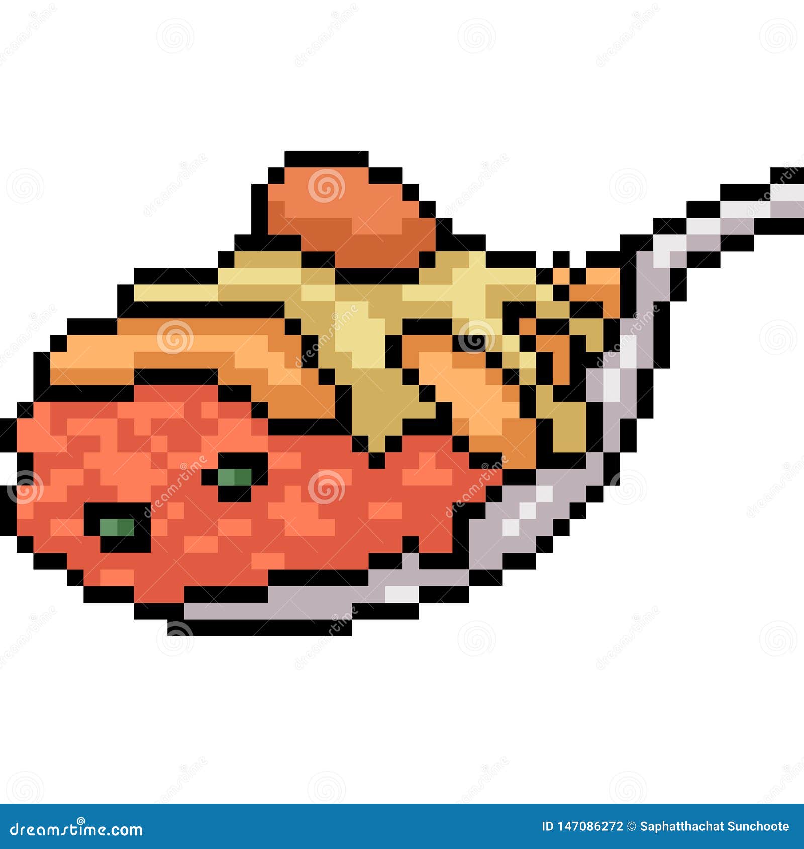 Vector Pixel Art Spoon Meal Stock Vector - Illustration of icon, meal ...