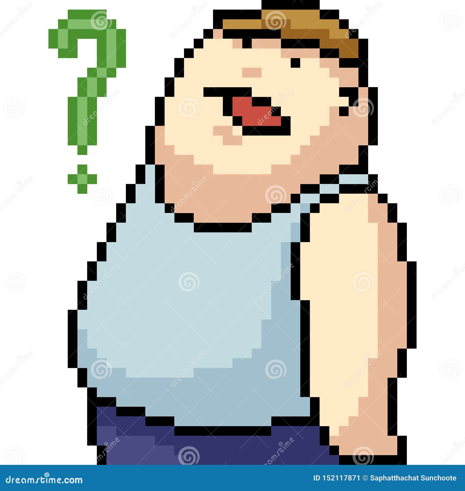 Vector Pixel Art Stupid Man Stock Vector - Illustration of cute, vector ...