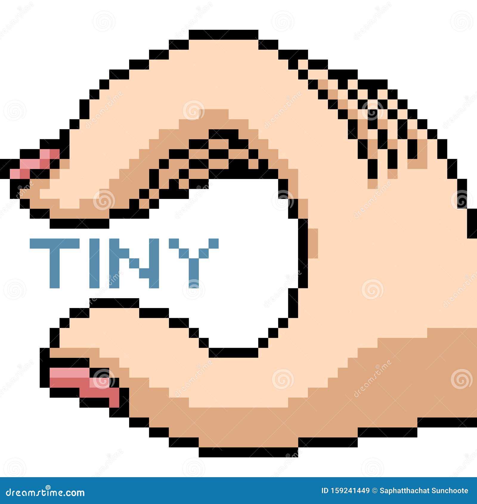 Vector pixel art tiny hand stock vector. Illustration of finger - 159241449