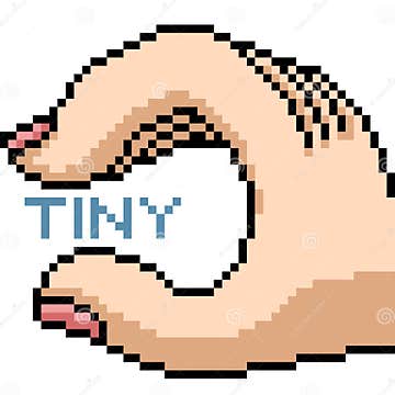 Vector pixel art tiny hand stock vector. Illustration of finger - 159241449