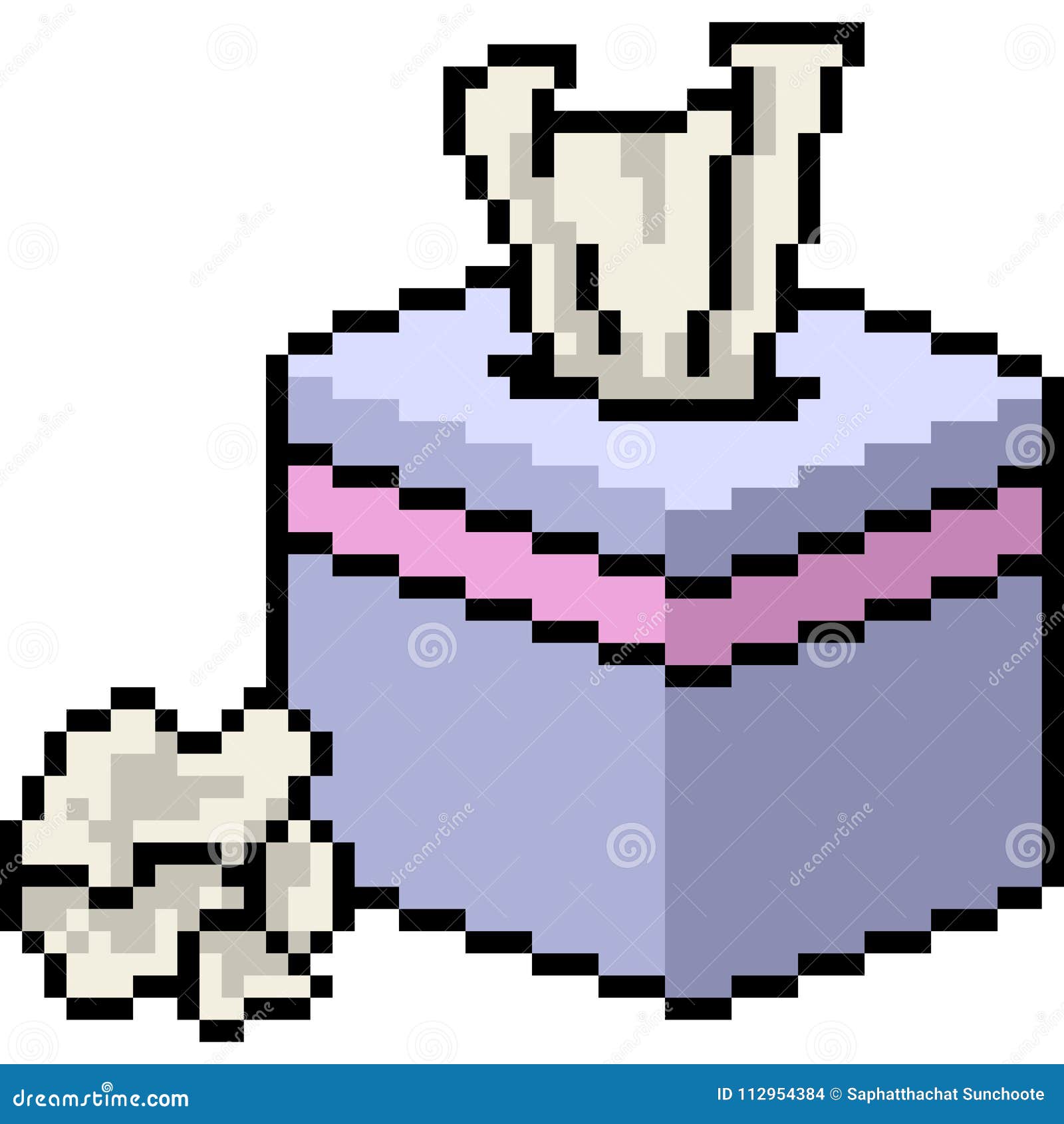 Vector Pixel Art Tissue Box Stock Vector - Illustration of clean, junk ...