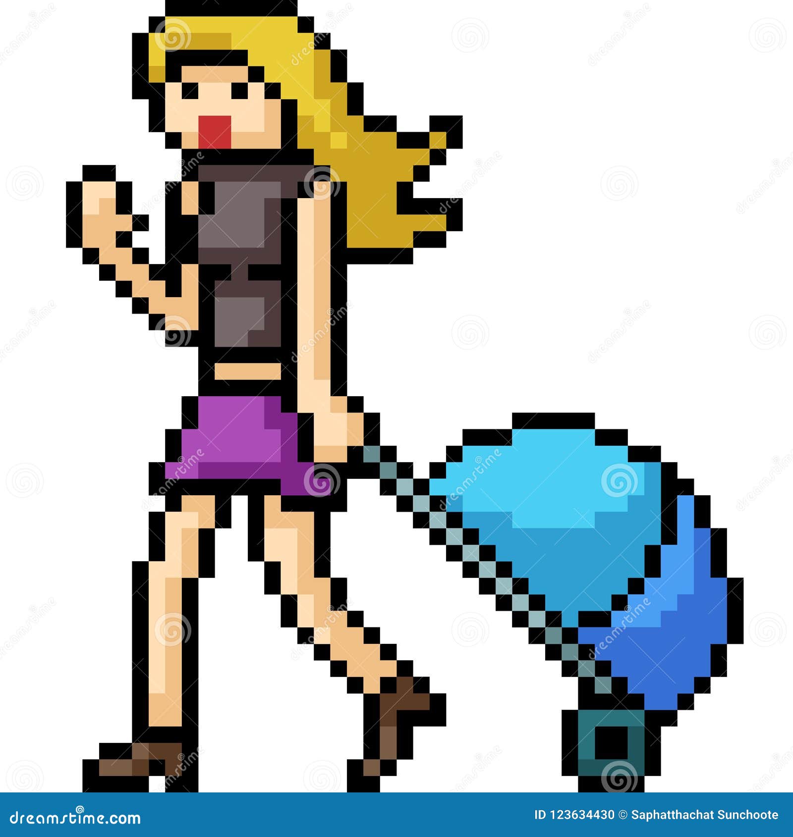 Vector Pixel Art Traveling Vacation Stock Vector - Illustration of ...