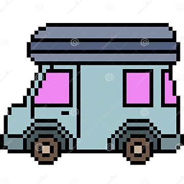 Vector pixel art van stock vector. Illustration of isolated - 105378227