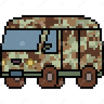 Vector pixel art van stock vector. Illustration of vector - 105517984