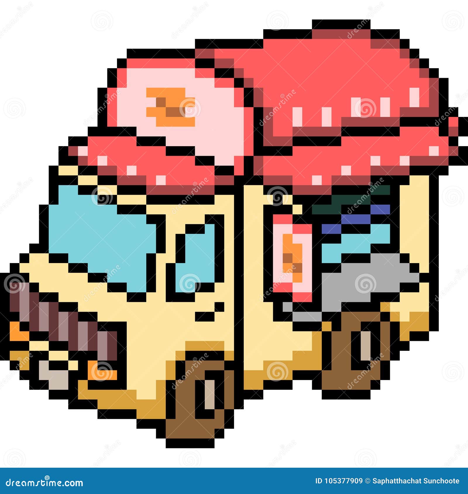 Vector pixel art van truck stock vector. Illustration of shop - 105377909