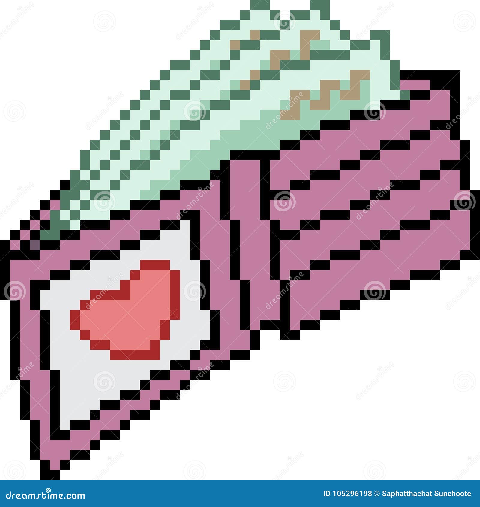 Vector Pixel Art Wallet Love Stock Vector - Illustration of rich ...