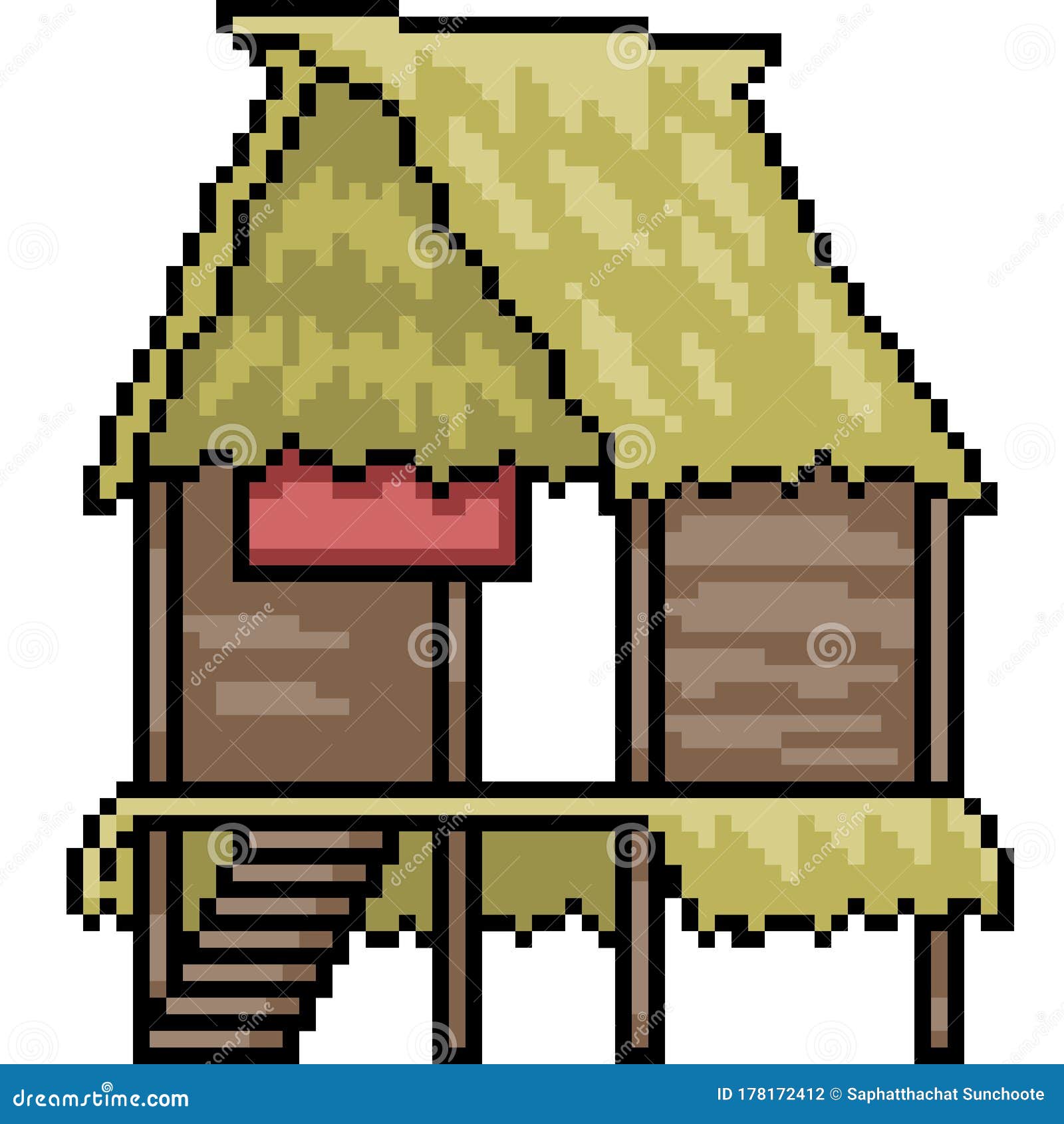 Pixel Art Of Wood, Timber, Tree. Game Asset Animation Royalty-Free ...
