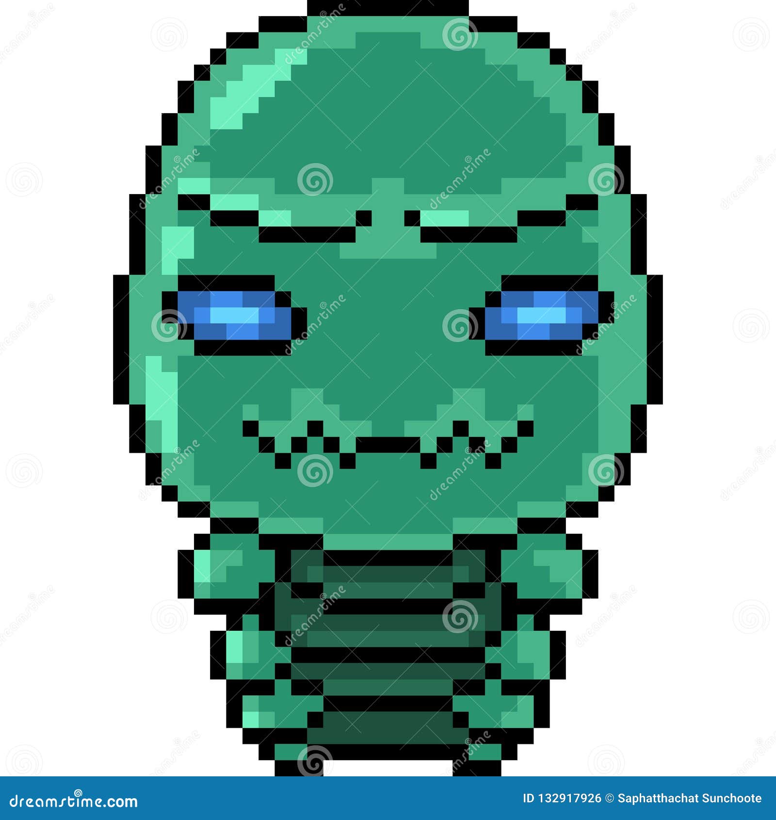 Pixel Art Alien Character Cartoon Vector | CartoonDealer.com #78775359