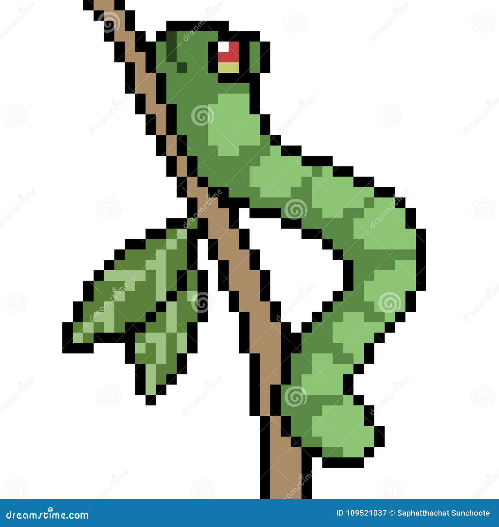 Vector pixel art worm stock vector. Illustration of nature - 109521037