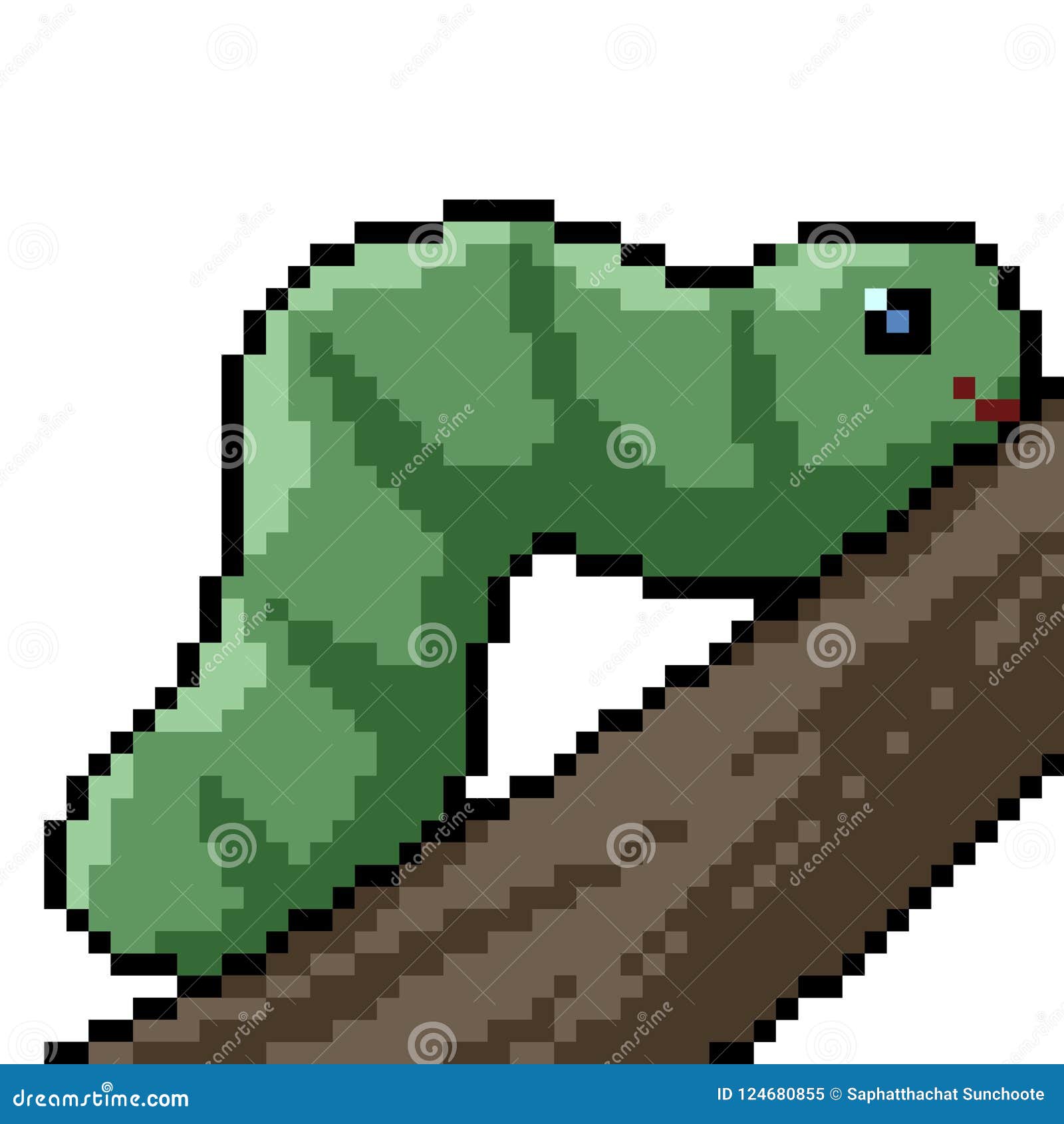 Vector pixel art worm stock vector. Illustration of insect - 124680855