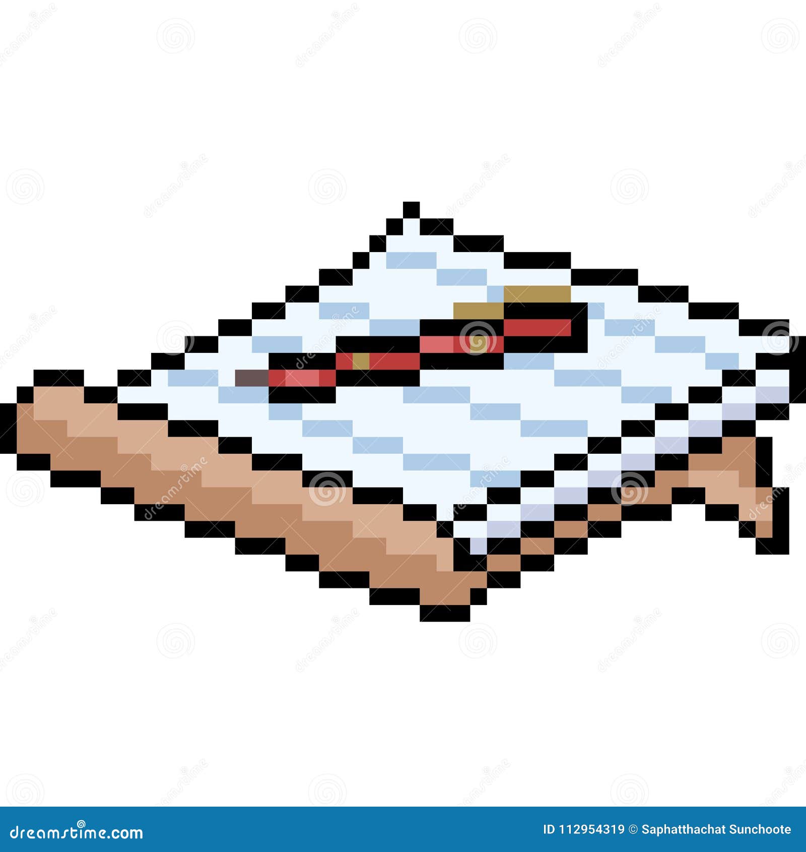 Vector Pixel Art Write Paper Stock Vector - Illustration of paper ...