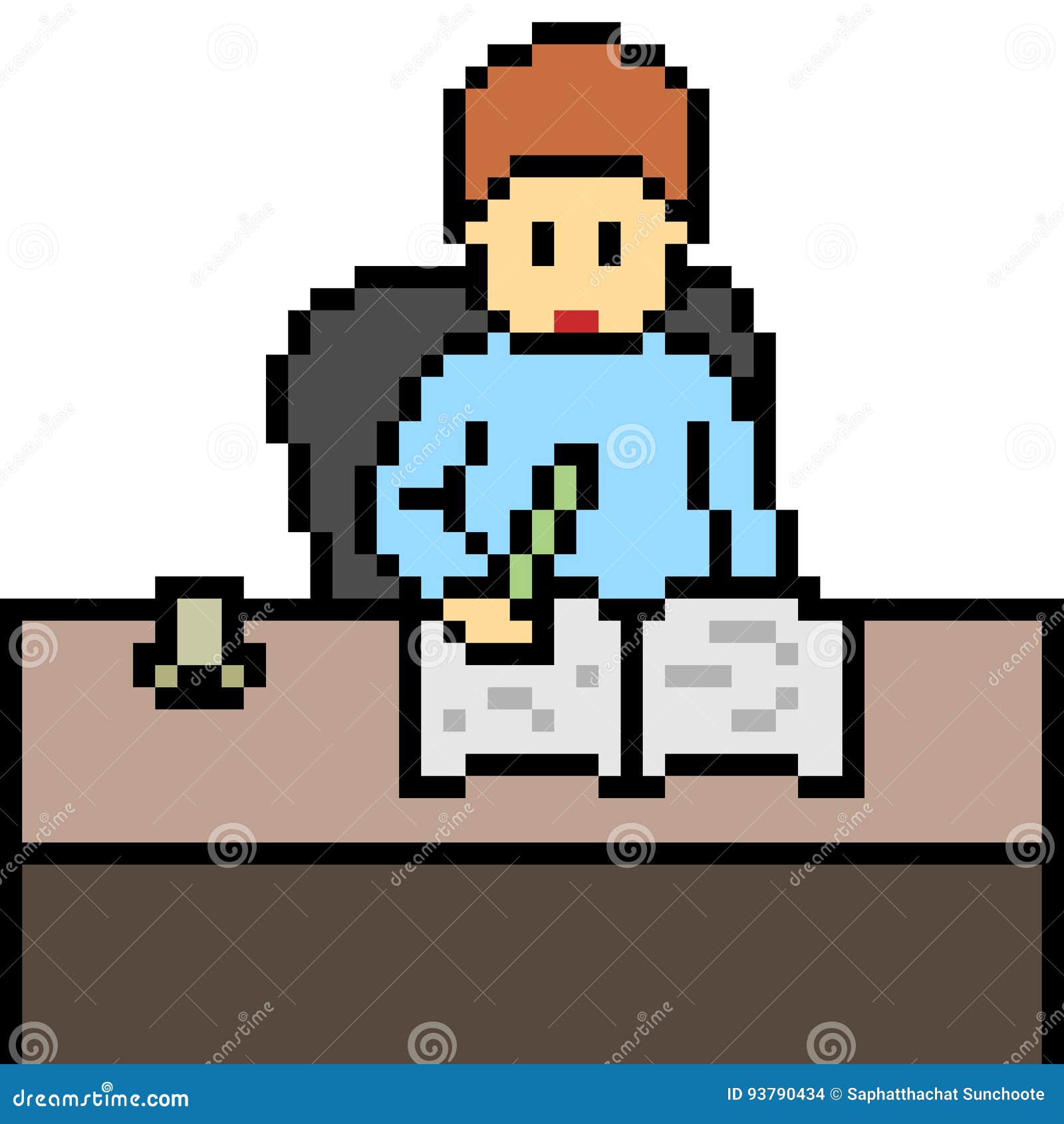 Vector pixel art writing stock vector. Illustration of design - 93790434