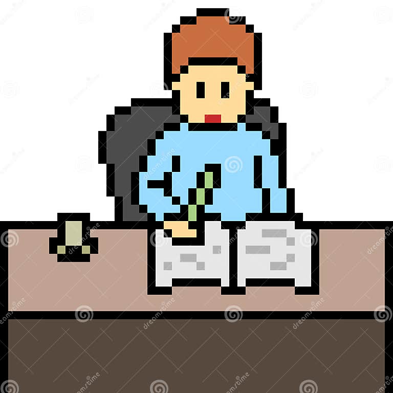 Vector pixel art writing stock vector. Illustration of design - 93790434