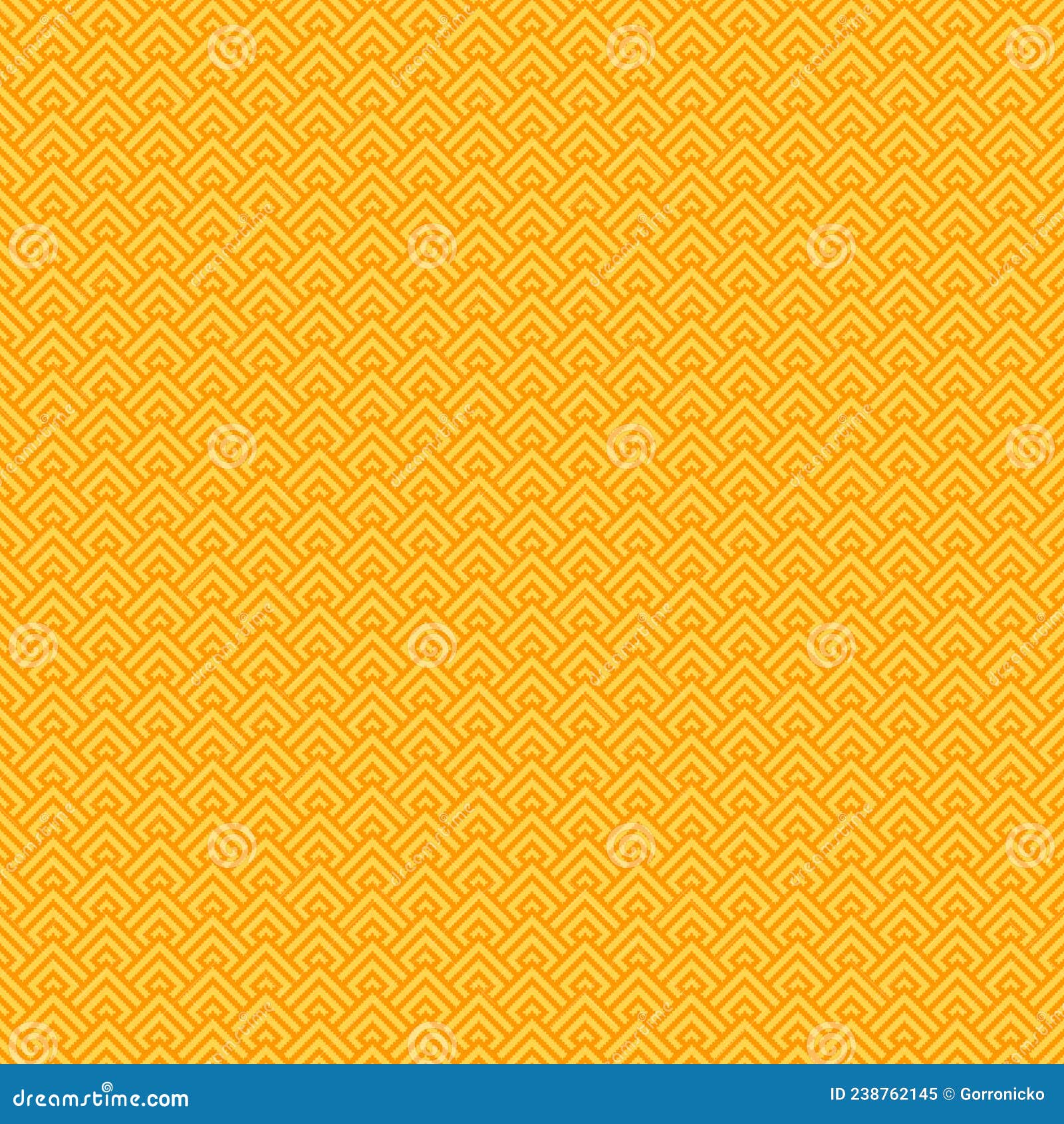 Vector Pixel Art Yellow Seamless Pattern of Minimalistic Geometric ...