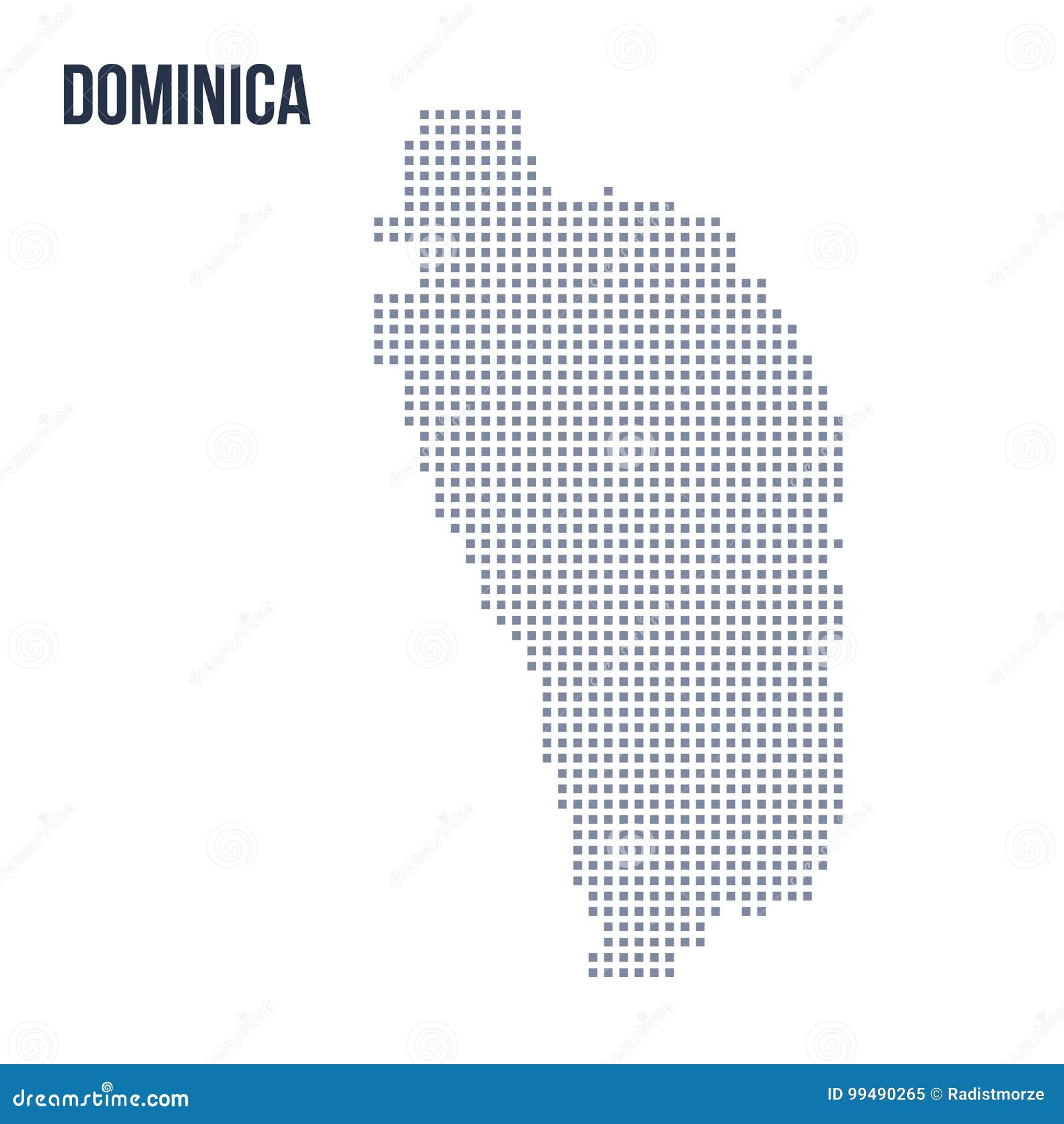 Pixel Dominica Island Map Abstractions Cartoon Vector | CartoonDealer ...