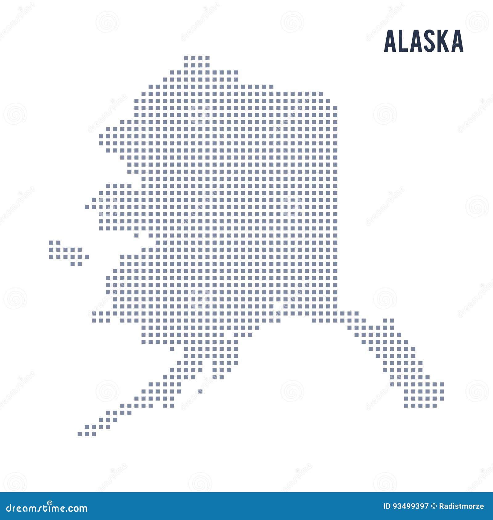 Pixel Alaska Map Abstractions Cartoon Vector | CartoonDealer.com #119308377