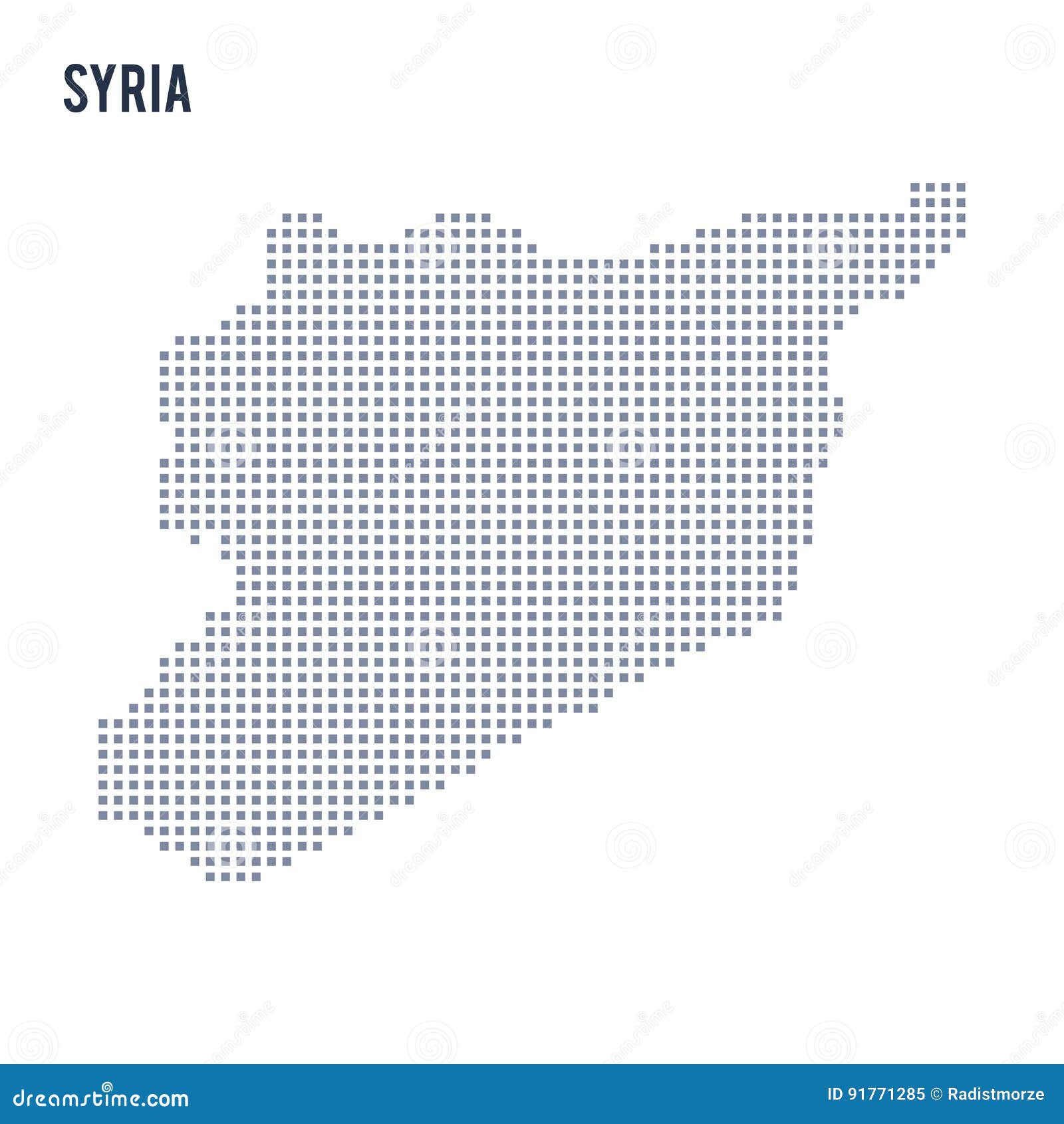 Pixel Map Of Syria. Vector Dotted Map Of Syria Isolated On White ...