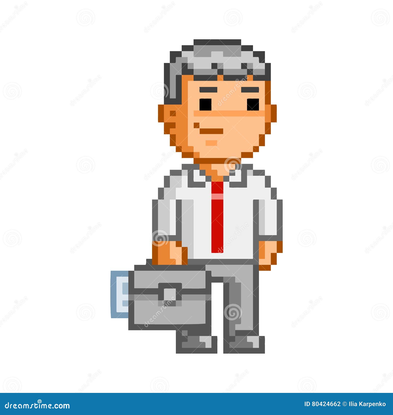 Pixel Art Office Cartoon Vector | CartoonDealer.com #85473245