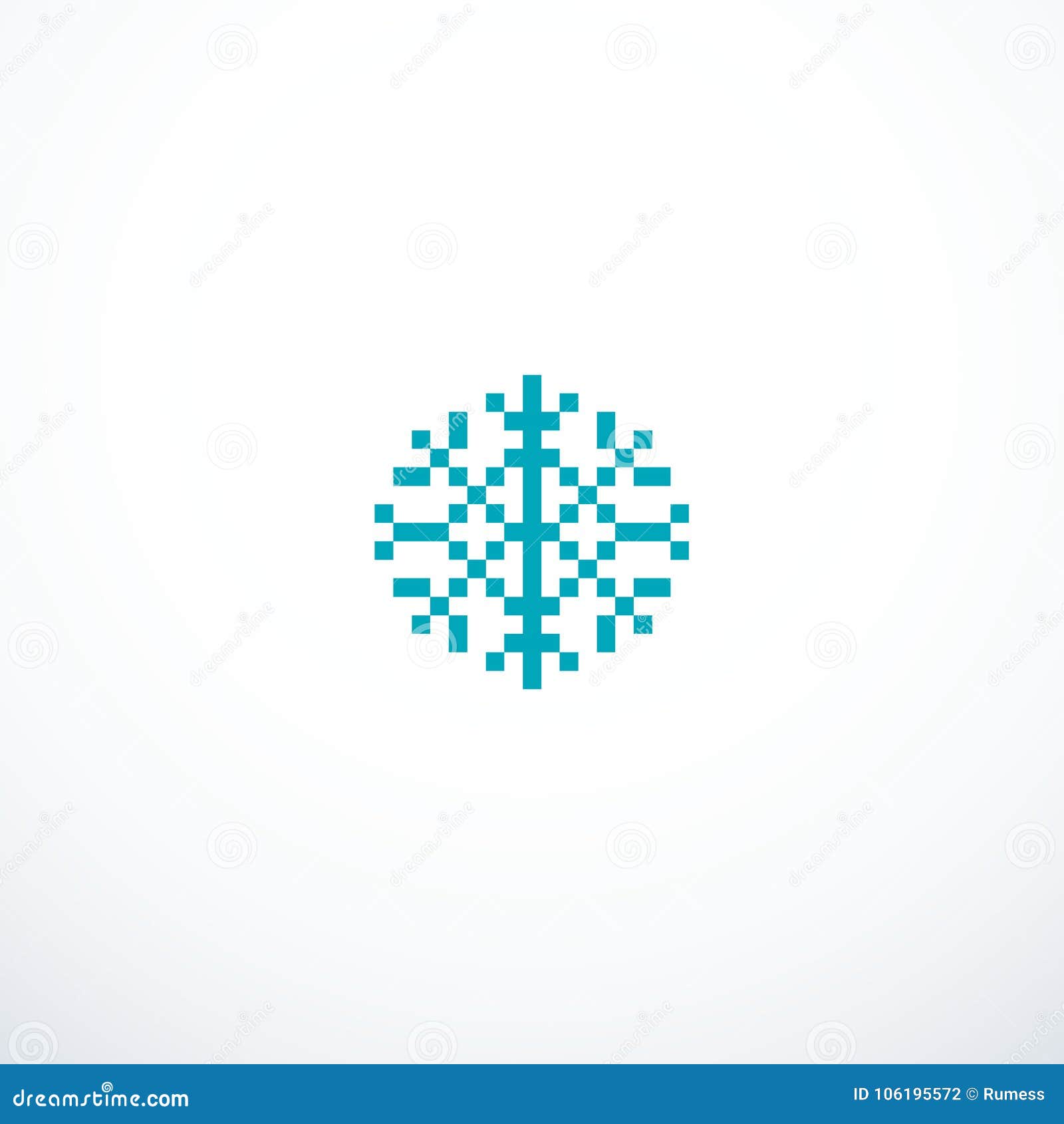 Snowflake Pixel Art Icon, Pixel Illustration | CartoonDealer.com #183752454