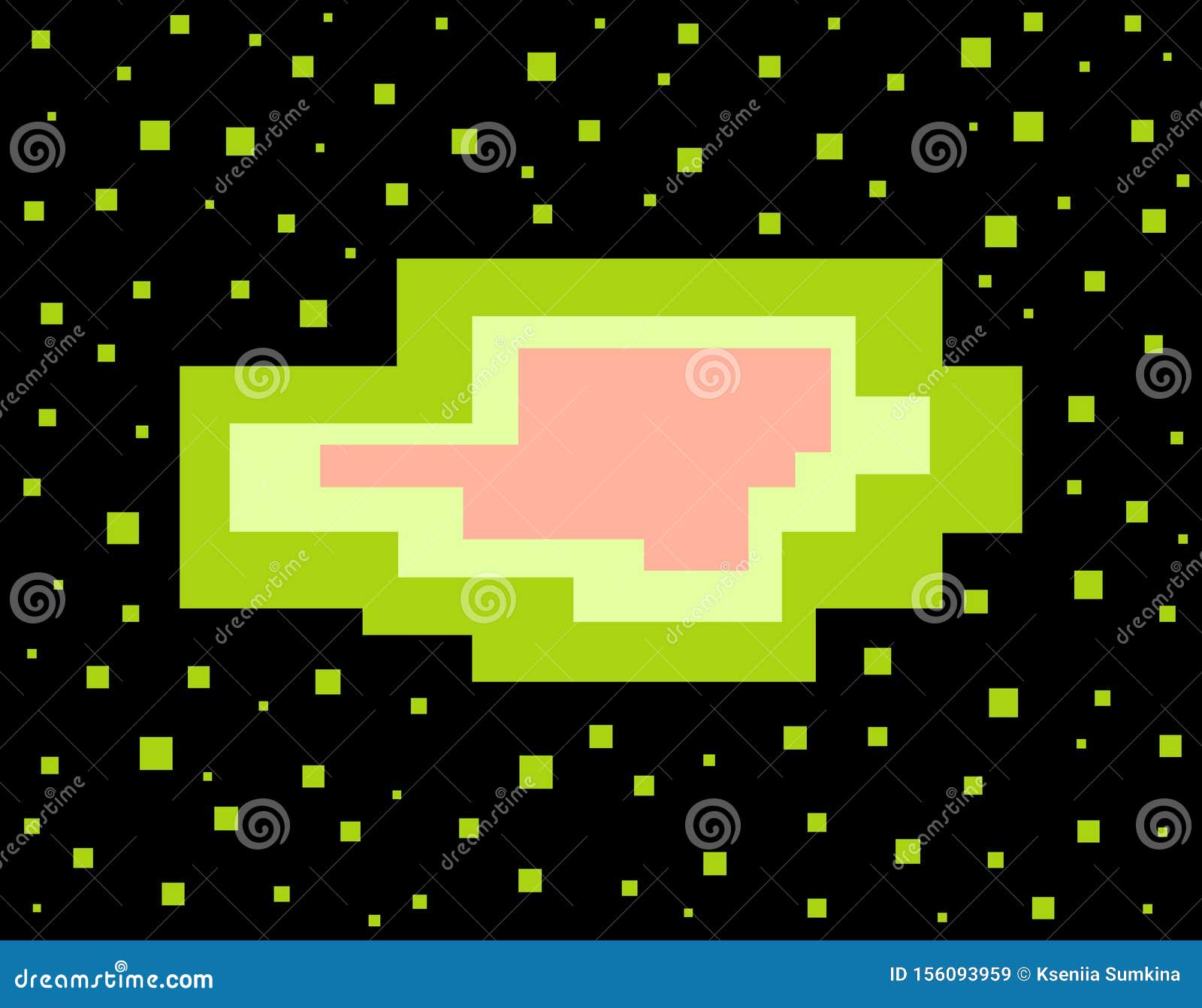 Vector Pixel Speech Bubble. Message Box with Space for Text Stock ...