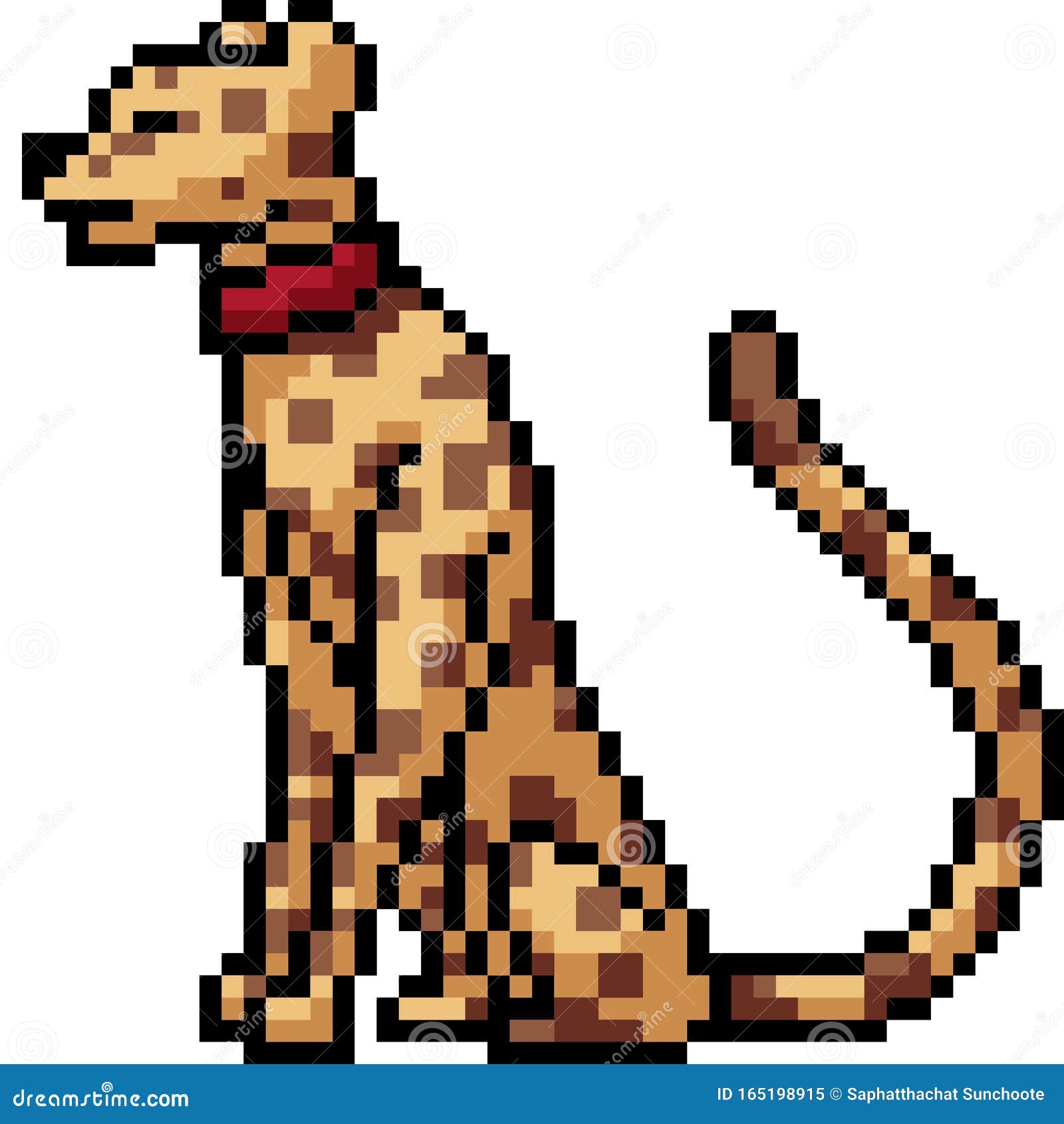 Vector Pixelart Leopard vektor abbildung. Illustration von gekritzel ...