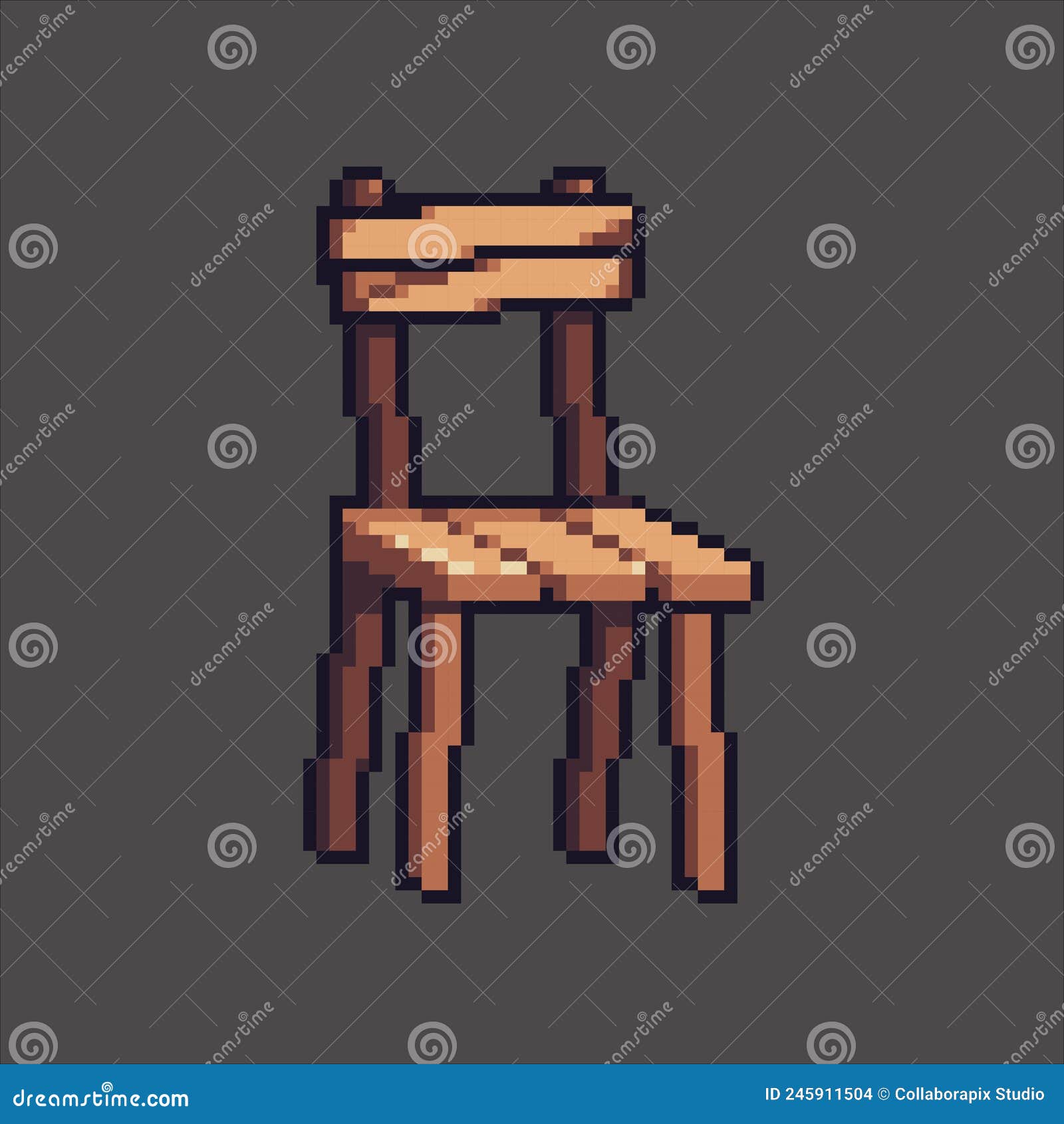 Vector Pixelated Chair Game Asset Stock Vector - Illustration of ...
