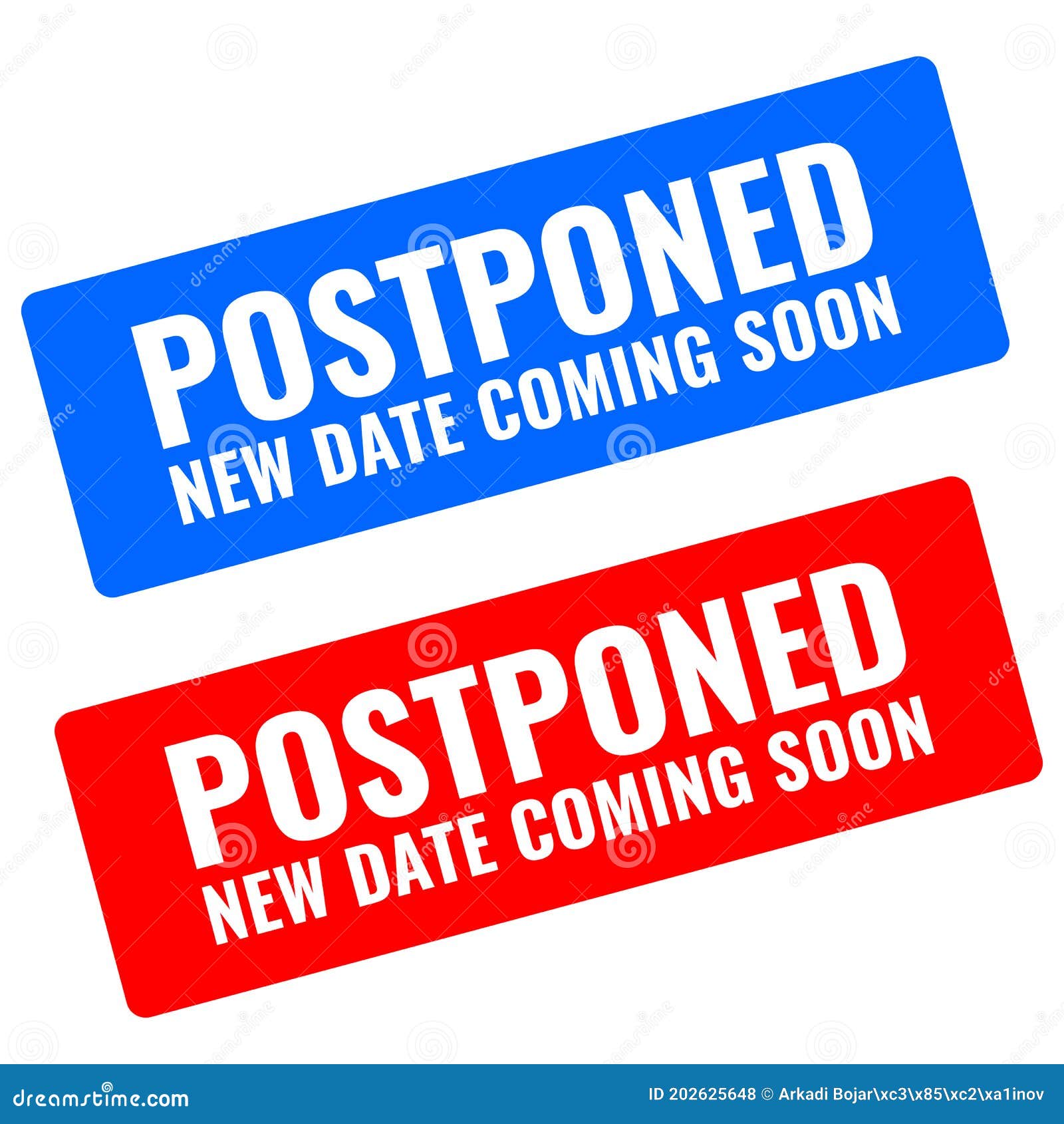 Postponed event stock vector. Illustration of concert - 202625648