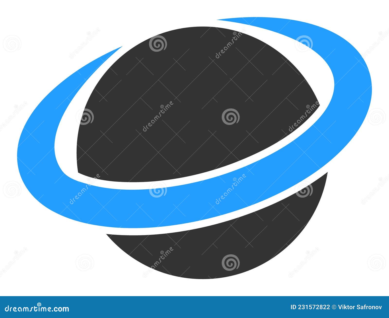 Vector Planet Circle Flat Icon Image Stock Vector - Illustration of ...