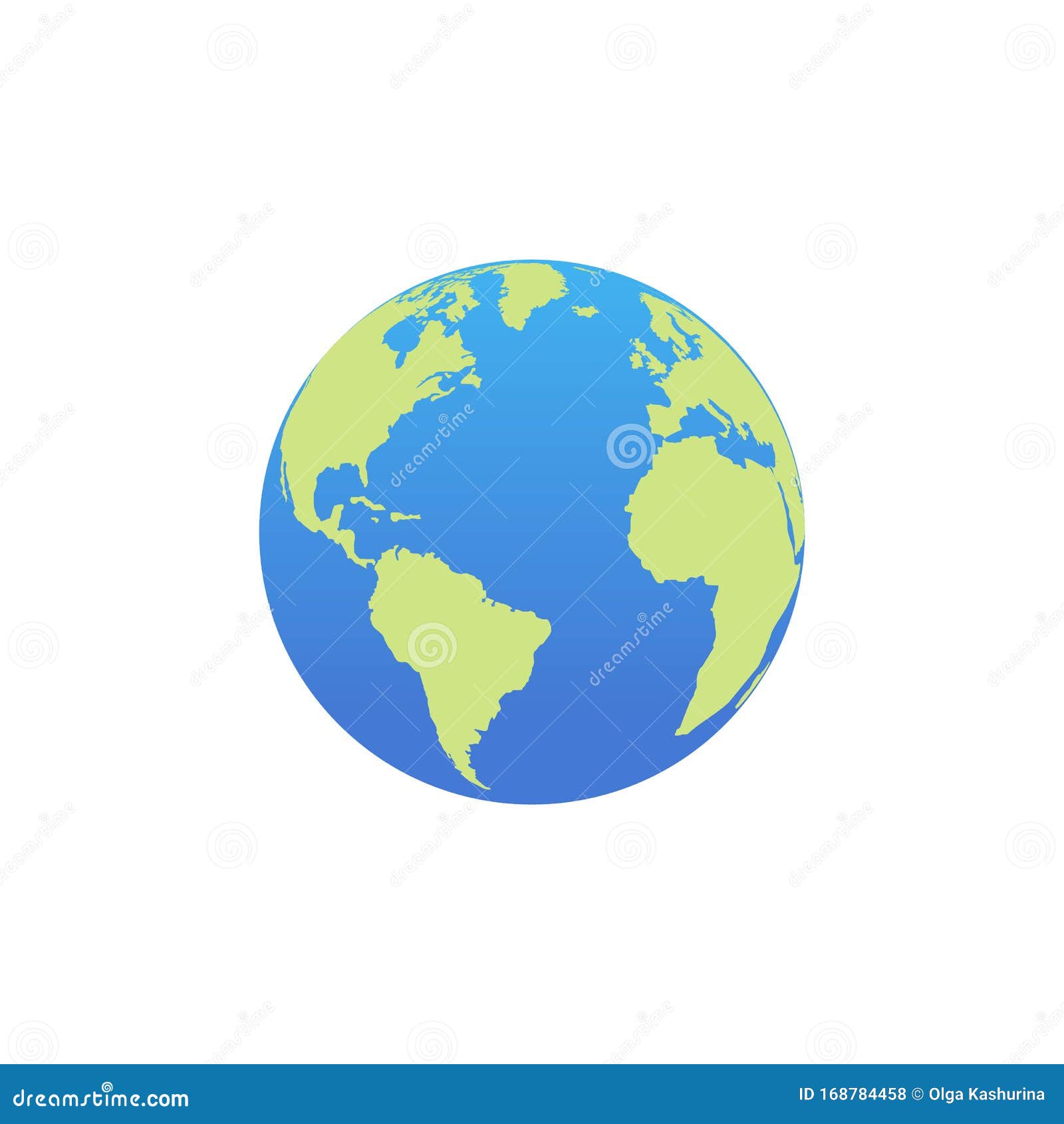 Vector Planet Erde Icon Flat Planet Earth Icon Vektor Abbildung ...