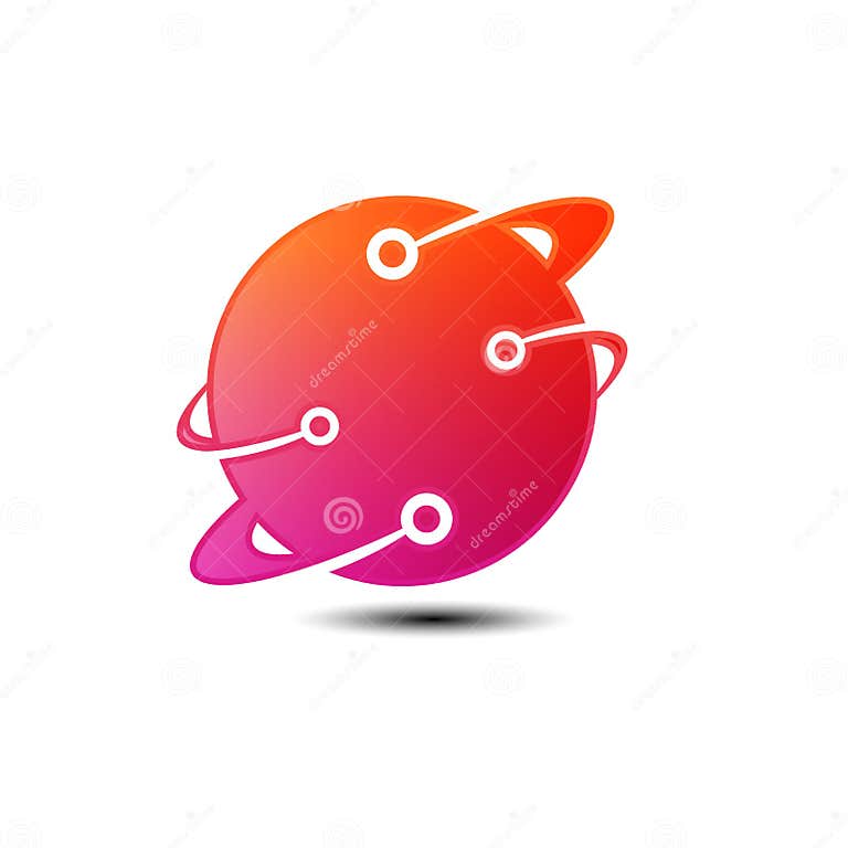 Vector Planet and Orbit Logo Abstract Vector Design. Planet Orbit ...