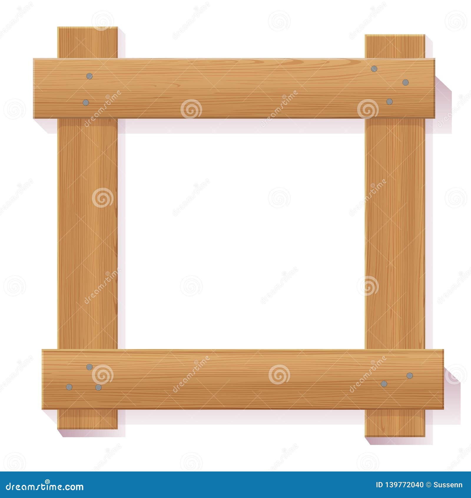 Vector Plank Frame stock vector. Illustration of isolated - 139772040