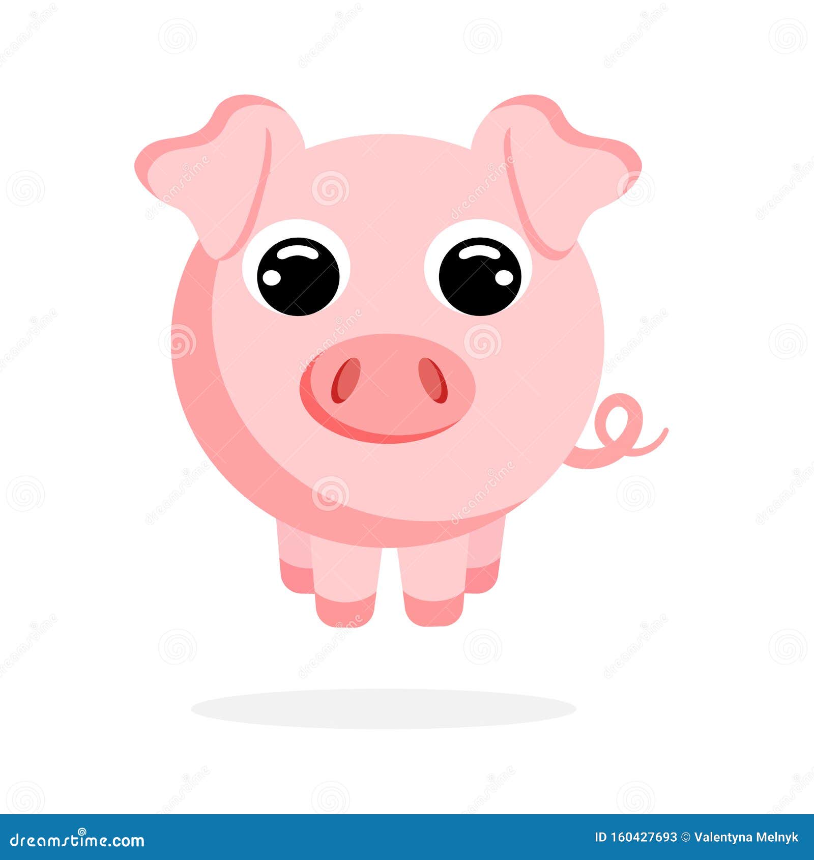 Vector plano de cerdo ilustración del vector. Ilustración de colorido ...