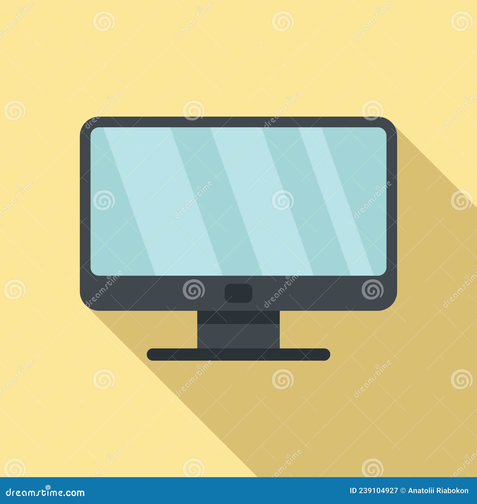 Vector Plano De Icono De Monitor Lcd. Pantalla De Ordenador Stock de ... Vector Plano De Icono De Monitor Lcd. Pantalla De Ordenador Stock de ...